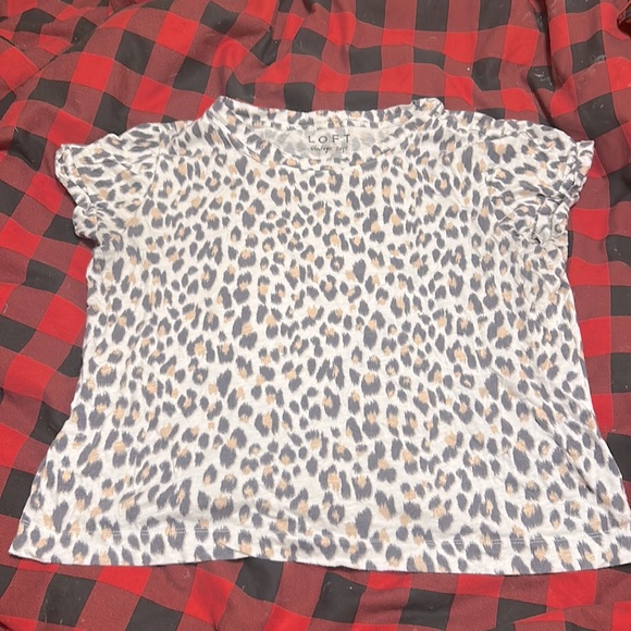 LOFT | Tops | Leopard Vintage Soft Crop Top | Poshmark